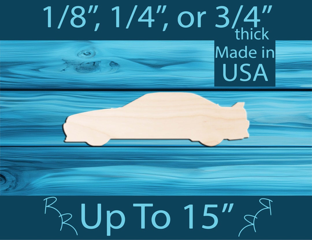 Unfinished Wood Race Car Cutout Shape. Laser Cut Wooden Race Sport ...