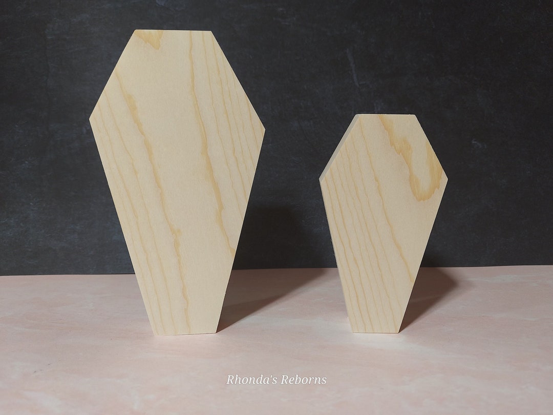 Unfinished Wood Coffin, Wooden Casket, Unfinished Halloween Cutout ...