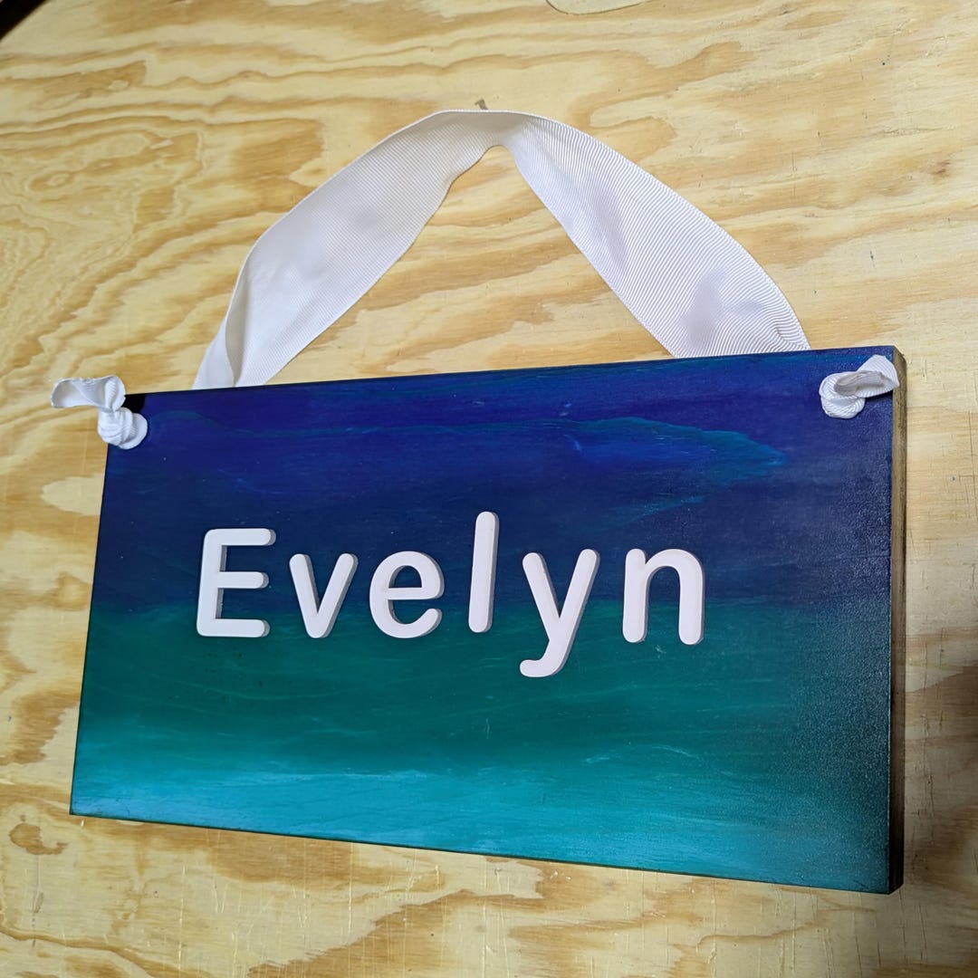 Personalized Kids Door Sign. Custom Bedroom Door Hanger With Name. Five ...