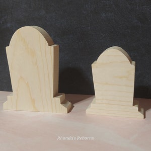 Unfinished Wood Tombstone, Wooden Gravestone, Wooden Halloween Tier ...
