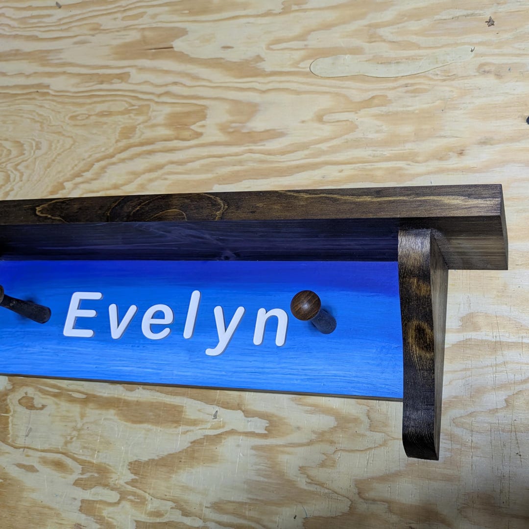 Personalized Kids Shelf. Custom 18” Wall Shelf With Name. Name Shelf ...