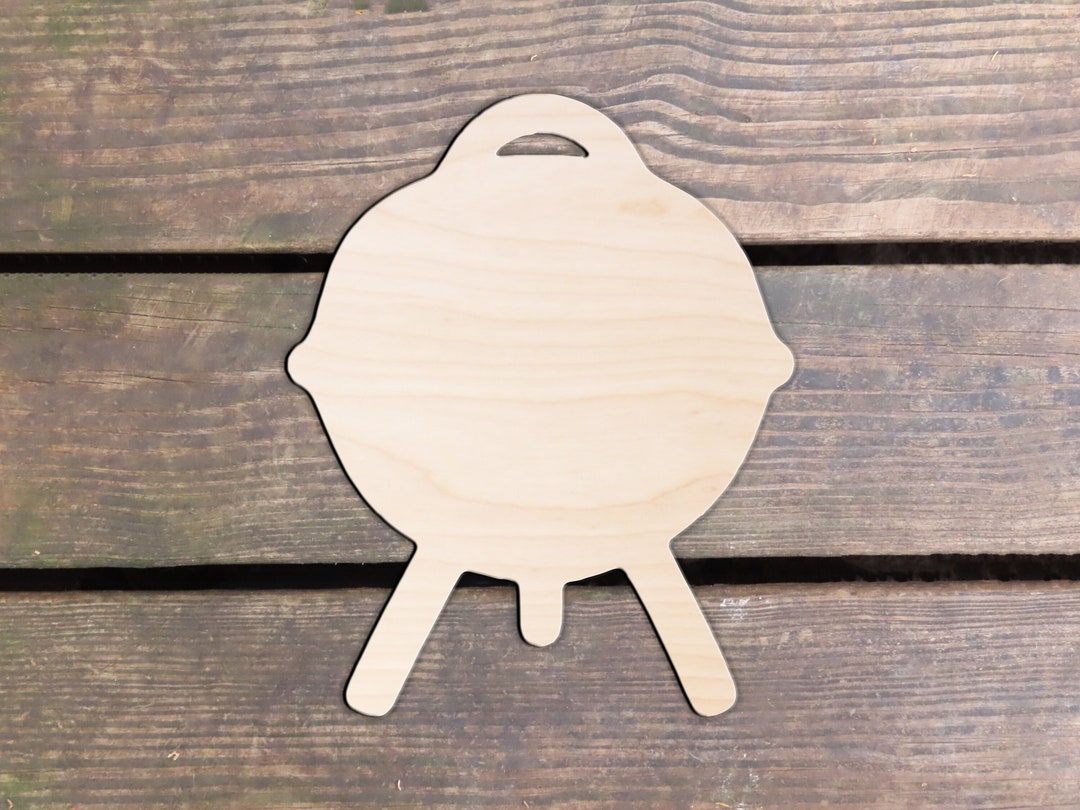 Unfinished Wood Grill Cutout, Wooden Grill Cutout, Fall Cutout, Wood ...