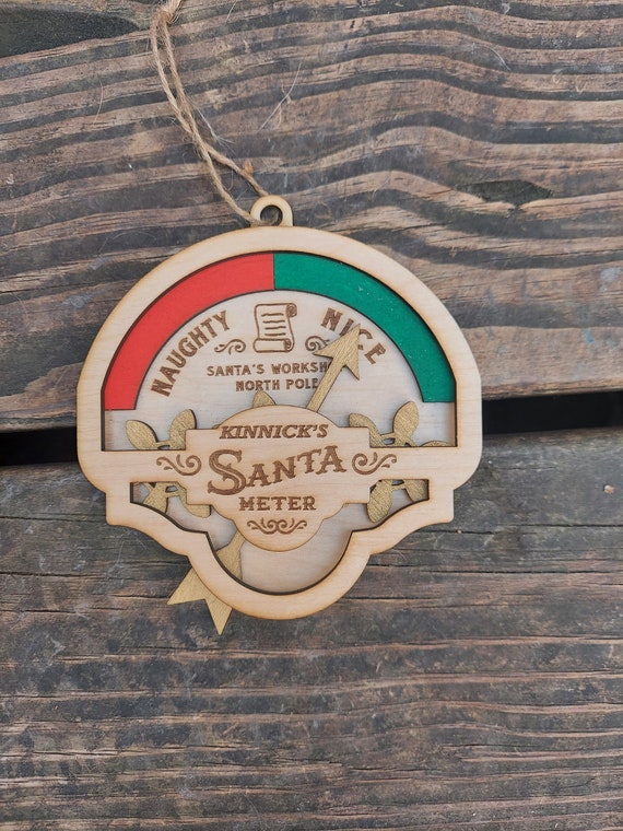 Personalized Santa Meter Ornament Naughty Nice Meter Custom - Etsy