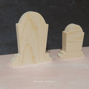 Unfinished Wood Tombstone, Wooden Gravestone, Wooden Halloween Tier ...