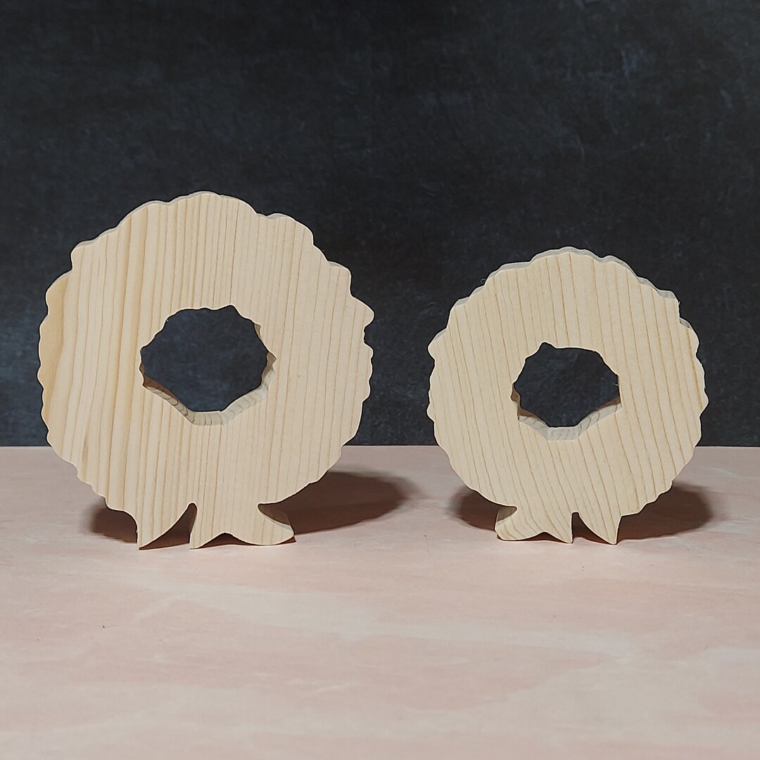 10 or 20 Unfinished Wood Wreath Cutout. Wooden Wreath Shape. DIY Wooden ...