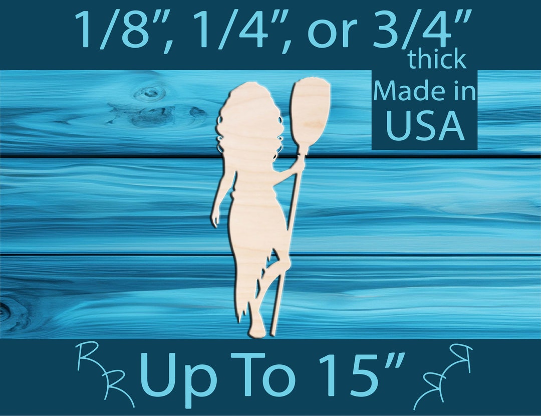 Unfinished Wood Hula Girl Cutout Shape. Laser Cut Wooden Hawaiian Craft ...