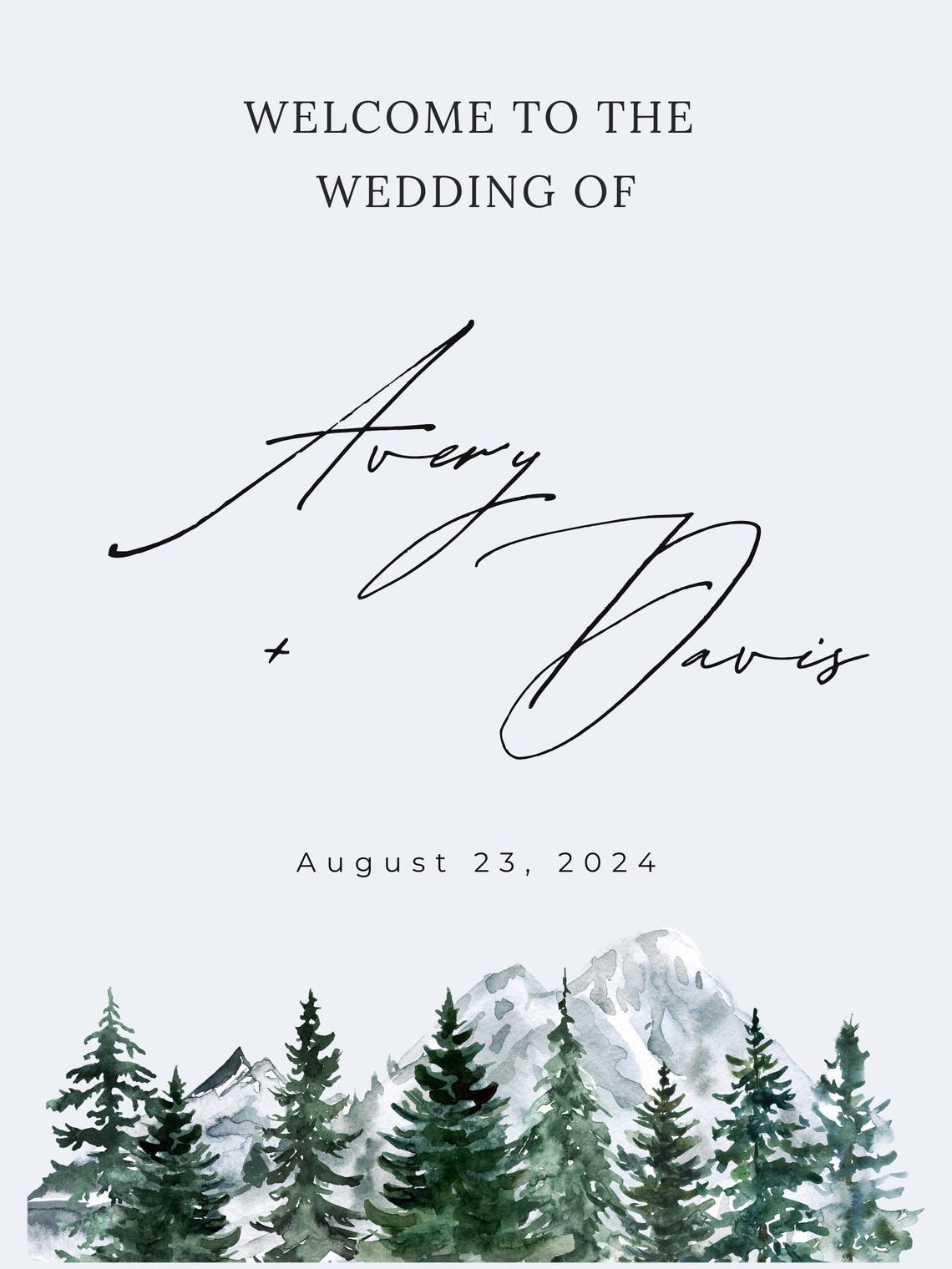 Custom Wedding Welcome Poster, Make Your Event Memorable! Several ...