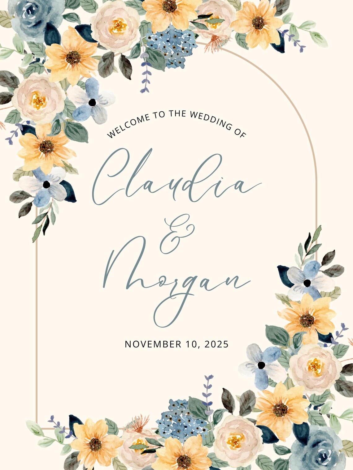 Custom Wedding Welcome Poster, Make Your Event Memorable! Several ...