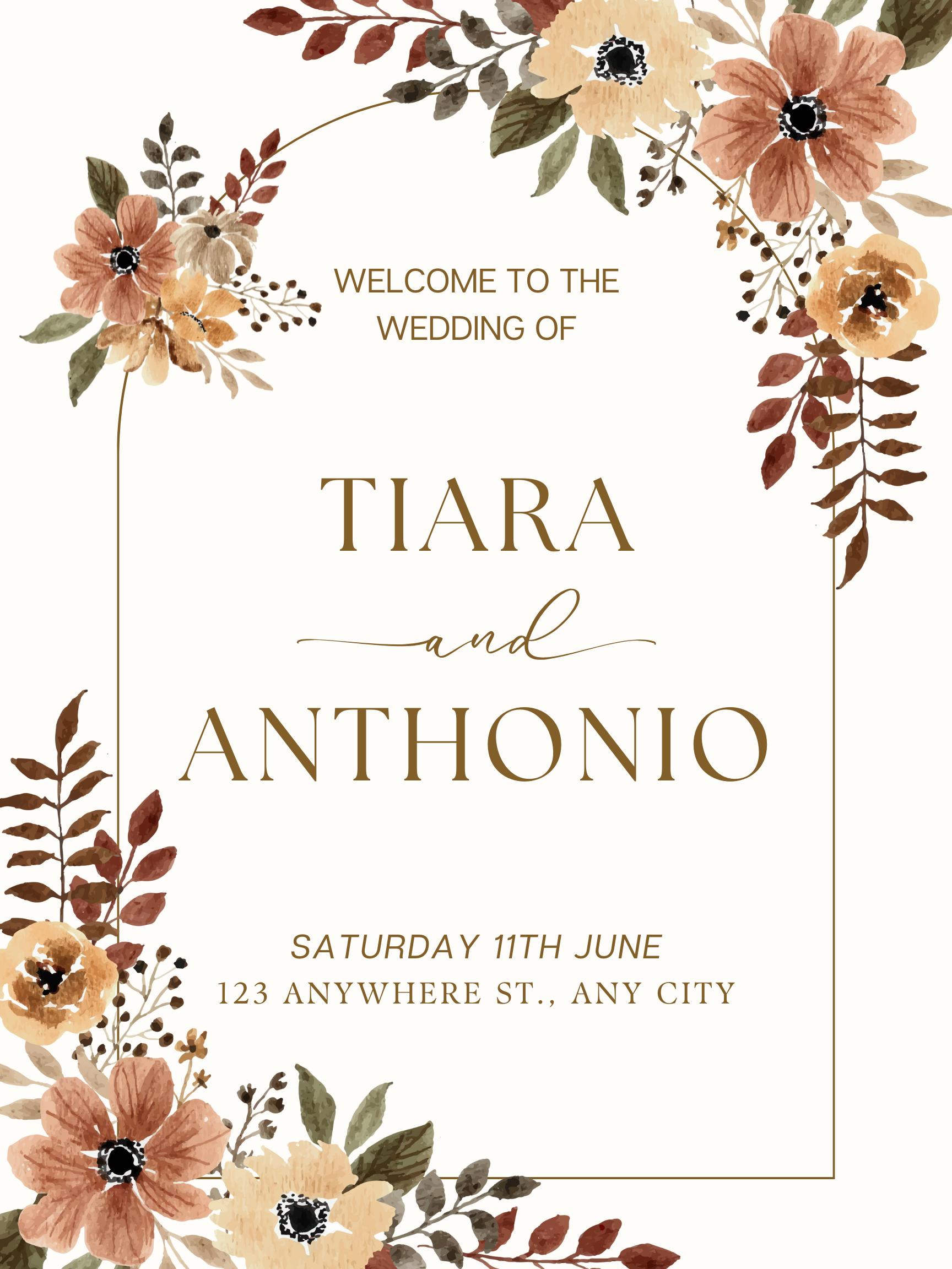 Custom Wedding Welcome Poster, Make Your Event Memorable! Several ...
