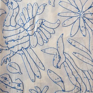 Hand-embroidered Otomi Table Runner – Blue Mexican Textile – Boho Table ...