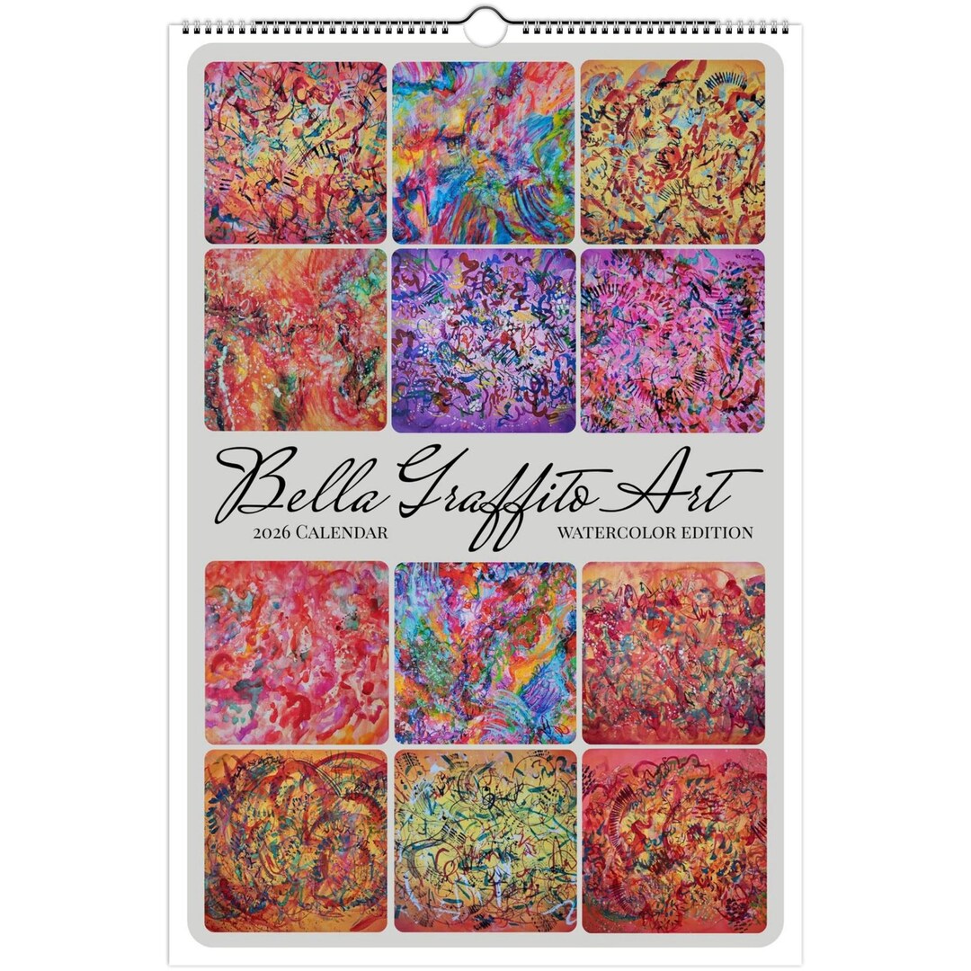 2026 Printed Art Calendar - Ledger Size - Watercolor Edition - Etsy