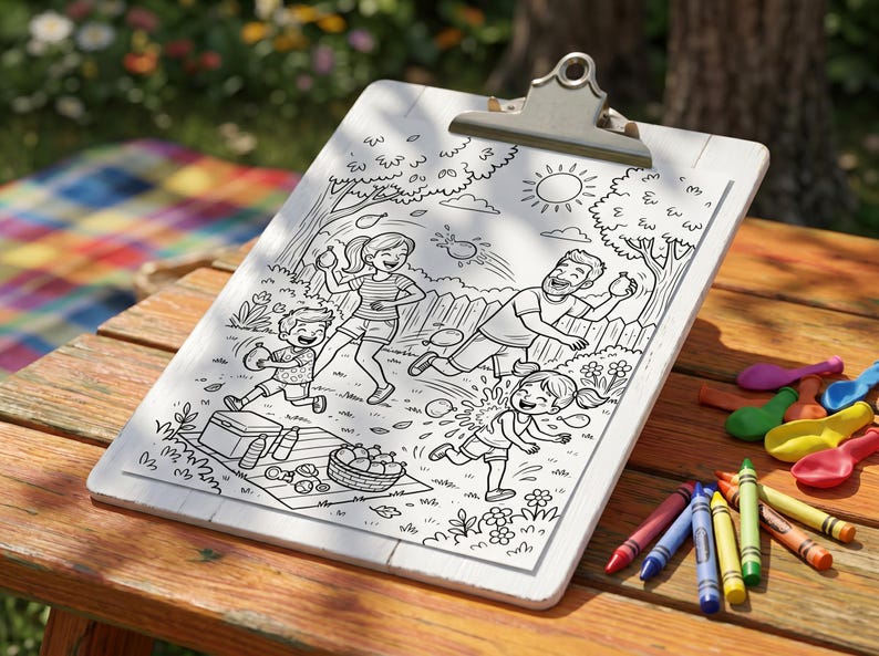 Summer Activity Coloring Pages for Kids –10 Pages + Bonus | Printable ...