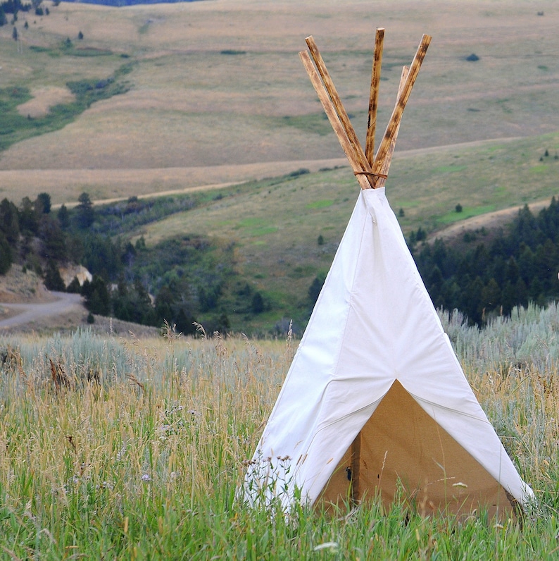 White Cotton Canvas Authentic Tipi Indoor/Outdoor | Etsy