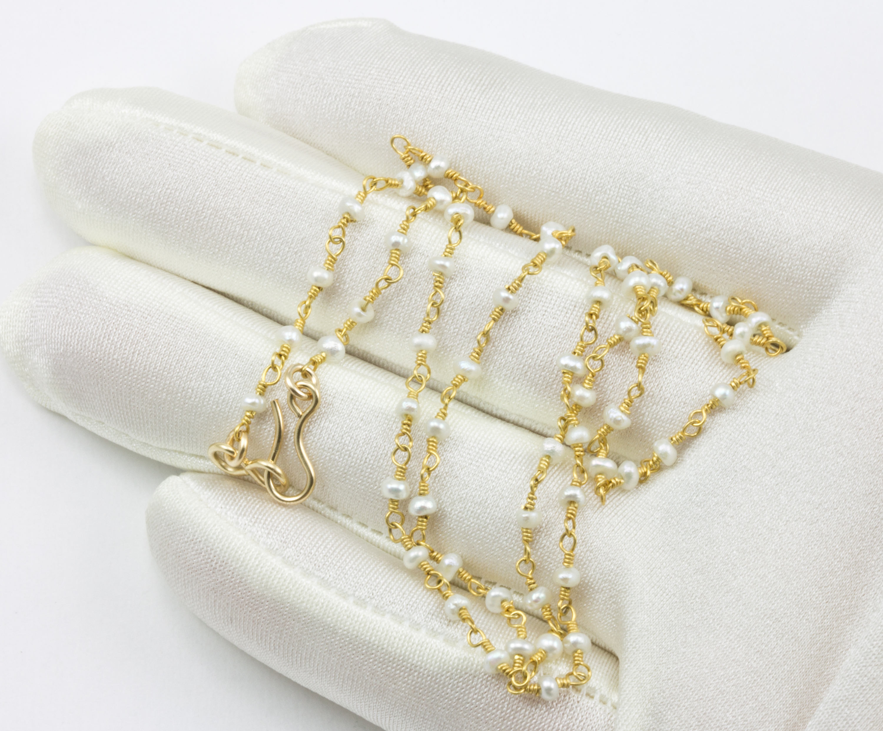 Small Pearl Necklace Freshwater Cultured 14k Gold Fill Or Etsy