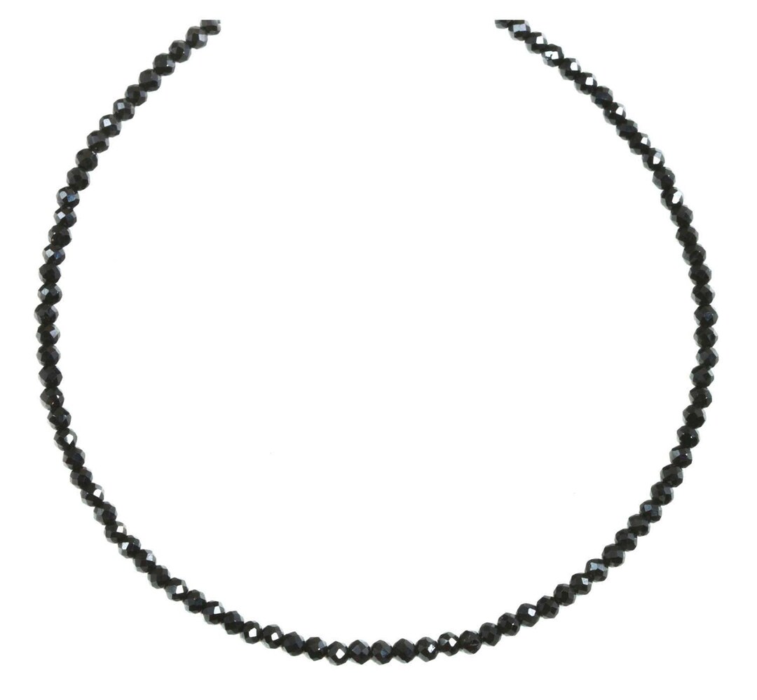 Black Spinel Necklace Sterling Silver Or 14k Gold Filled 3mm Etsy