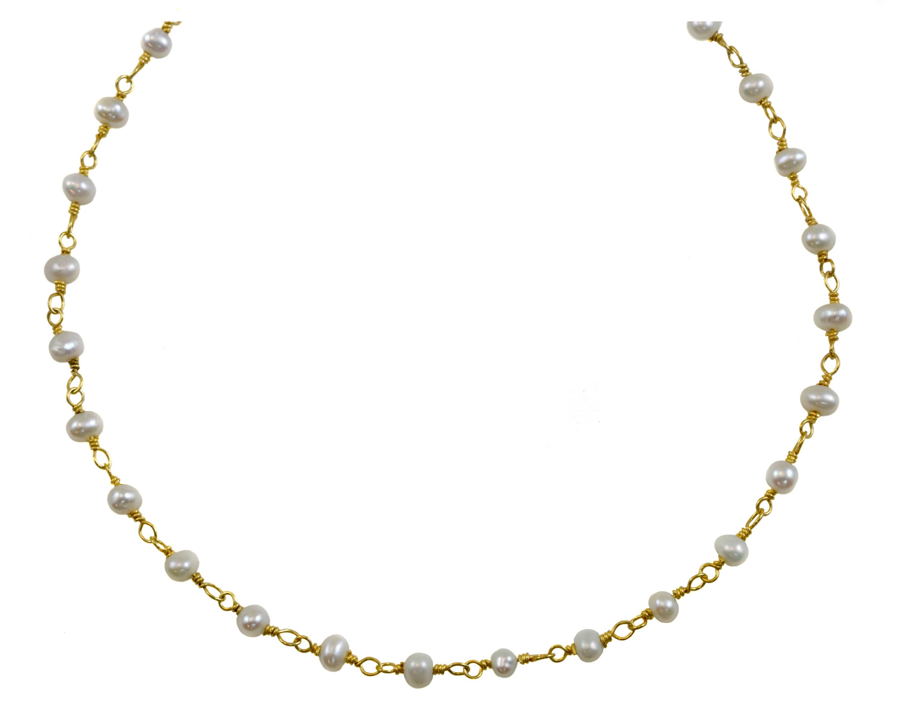 Small Pearl Necklace Freshwater Cultured 14k Gold Fill or | Etsy