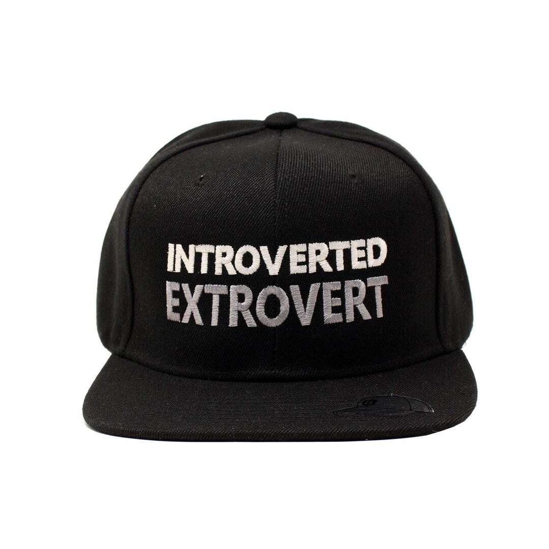 INTROVERTED EXTROVERT Embroidered Snapback ADULT Black - Etsy