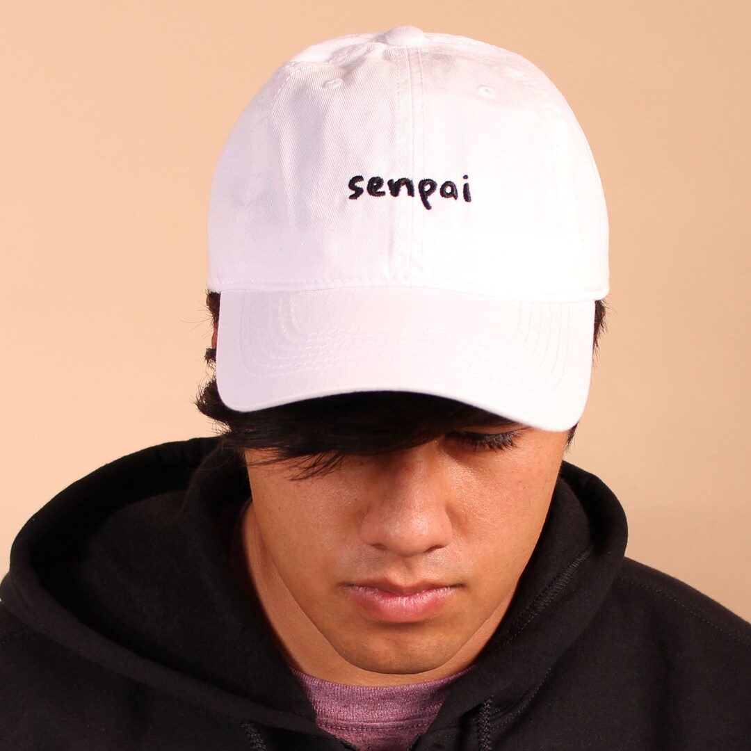 Embroidered Senpai Dad Cap- White - Etsy