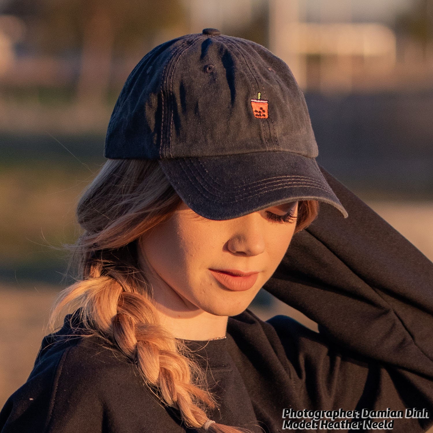 Thai Tea Boba Dad Cap Charcoal | Etsy