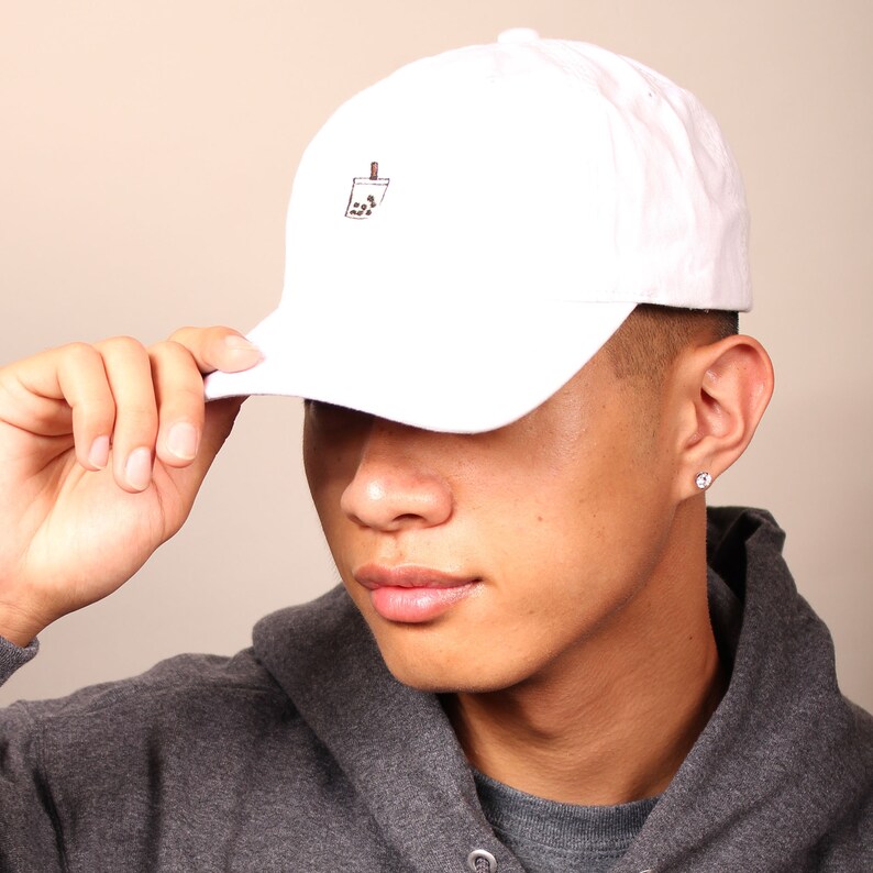 Milk Tea Boba Dad Cap White | Etsy