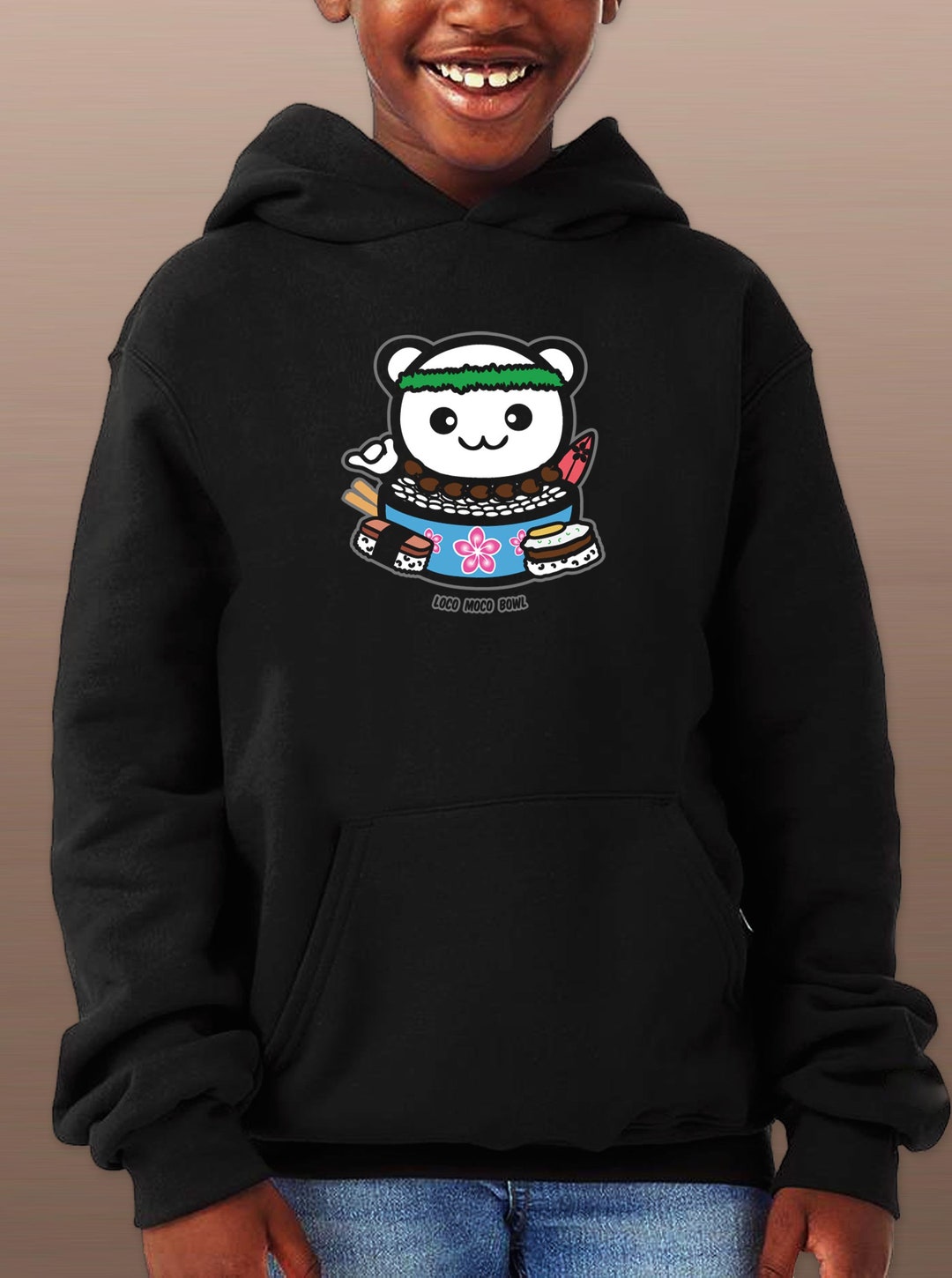 Rice Bowl Baby - LOCO MOCO - Youth/kidspullover Hoodie - Black - Etsy