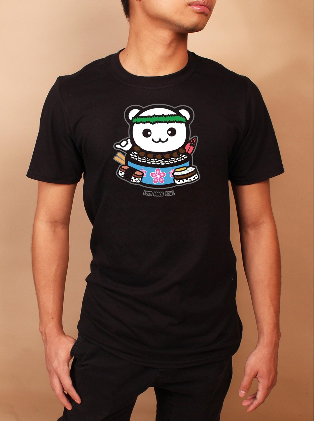 Rice Bowl Baby LOCO MOCO Hawaiian Unisex Adult T-shirt Black - Etsy