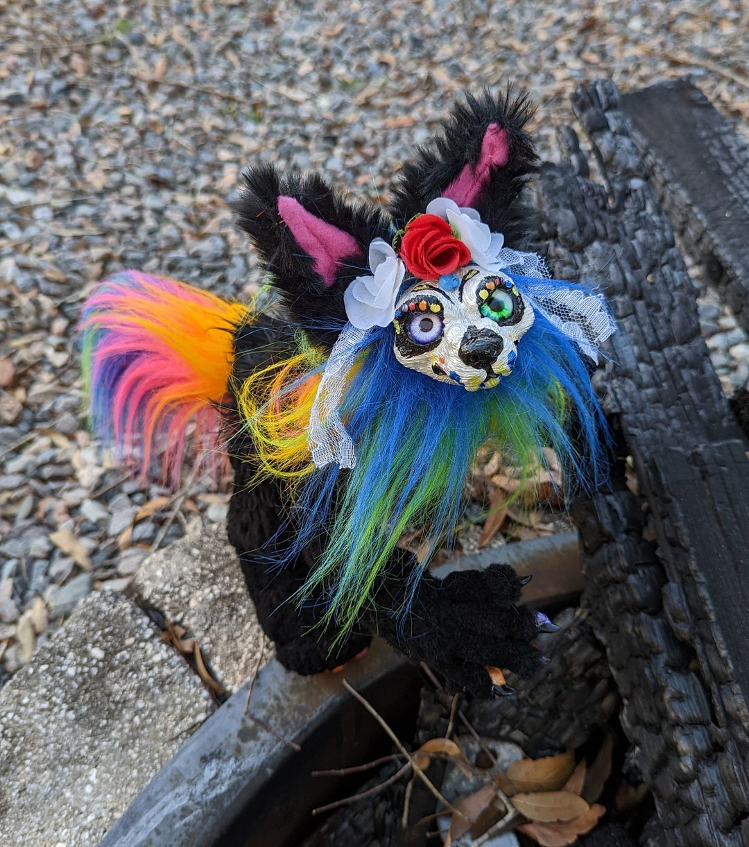 Were Pup Posable Art Doll Sugar Skull - Etsy