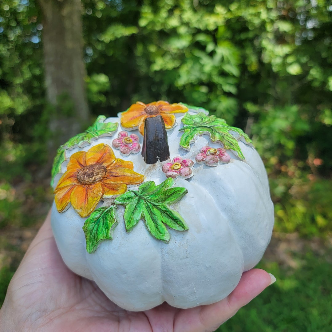 Pumpkin Decor Tabletop Pumpkin Display Autumn Faux Pumpkin - Etsy