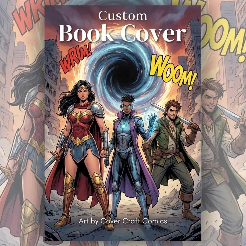 Custom Comic Book Cover Art Personalized Superhero Portrait (digital ...