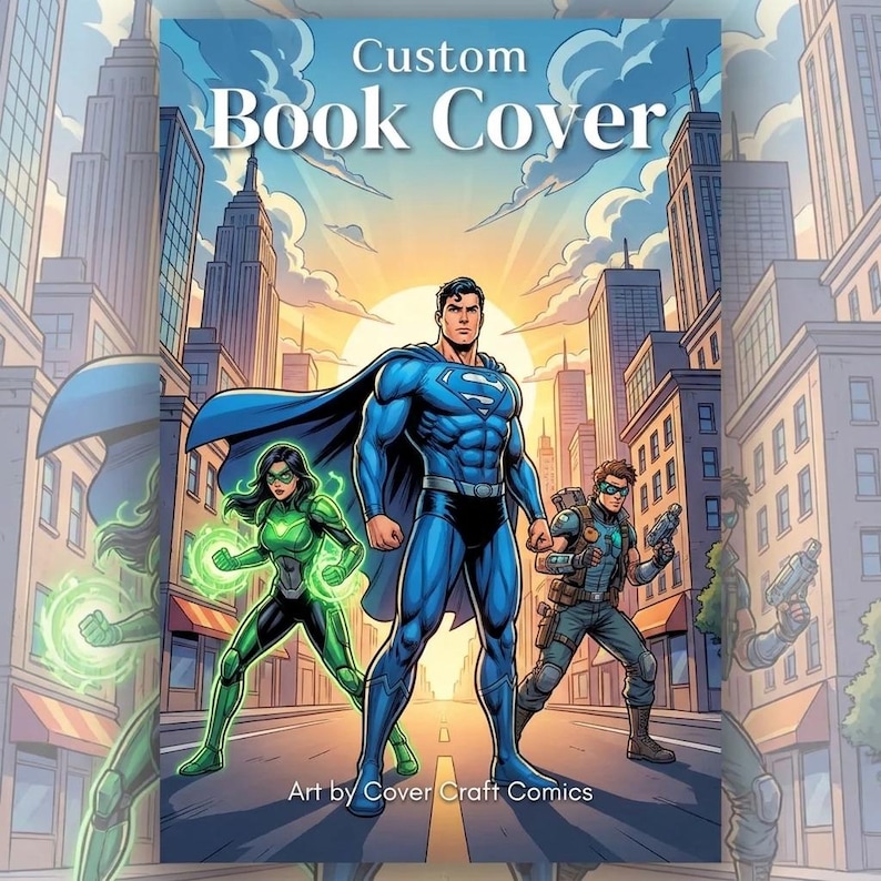 Custom Comic Book Cover Art Personalized Superhero Portrait (digital ...