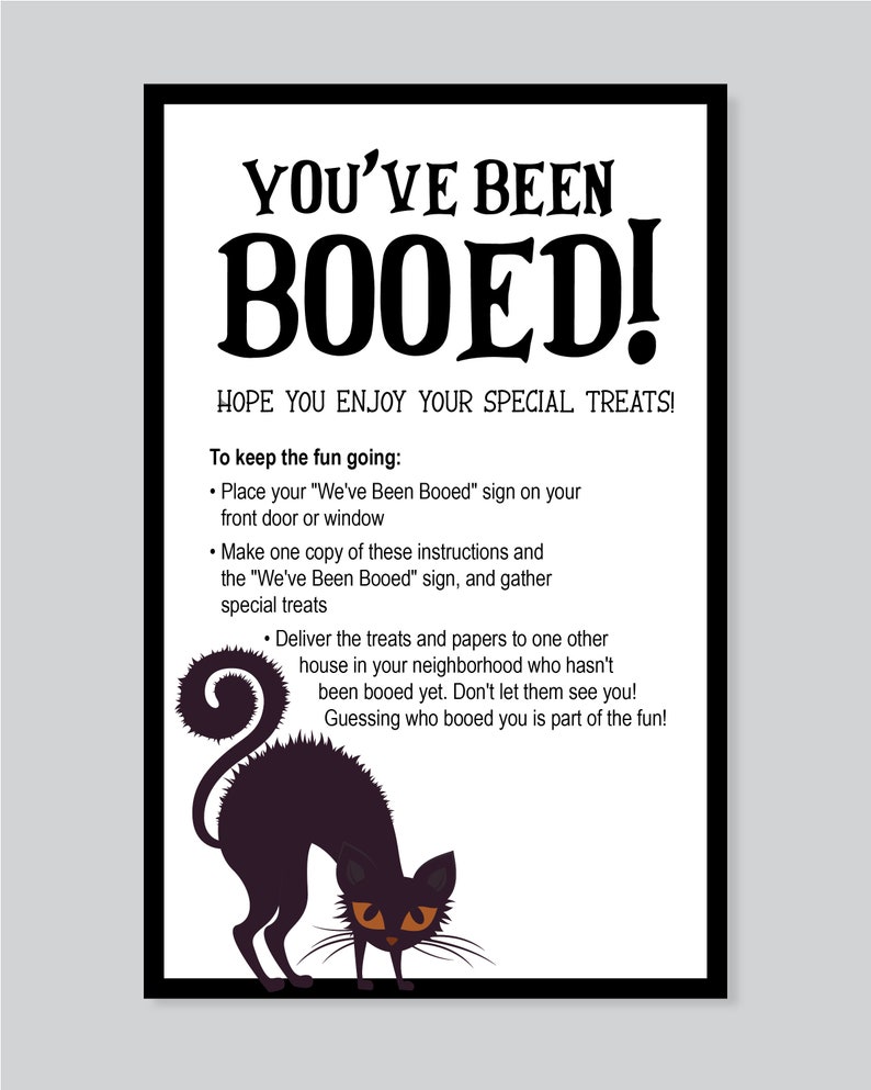 You've Been Booed Sign - Etsy