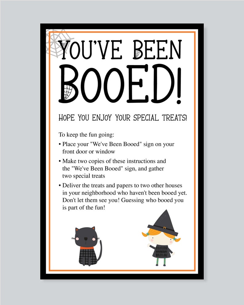 You've Been Booed Sign - Etsy