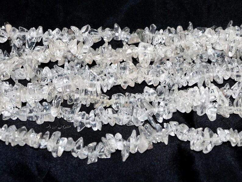Natural Rock Crystal Chip Gemstone Beads 33 Strand - Etsy