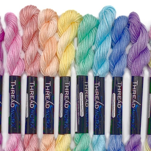 Threadworx Summer Collection 10 Colors Variegated Embroidery - Etsy