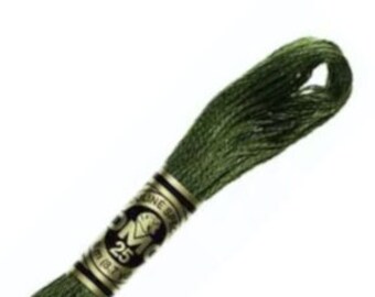 DMC 3345 Dark Hunter Green Embroidery Floss 2 Skeins 6 Strand Thread ...