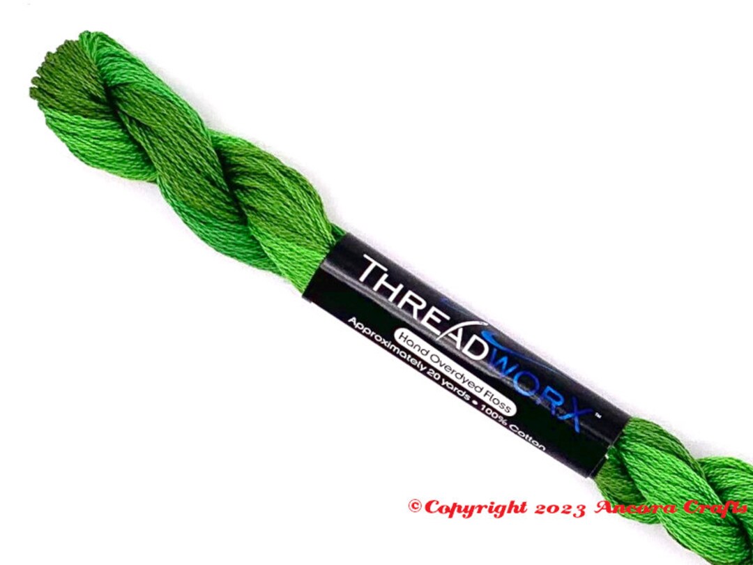 Threadworx 10474 Variegated Embroidery Floss Green Moss - Etsy