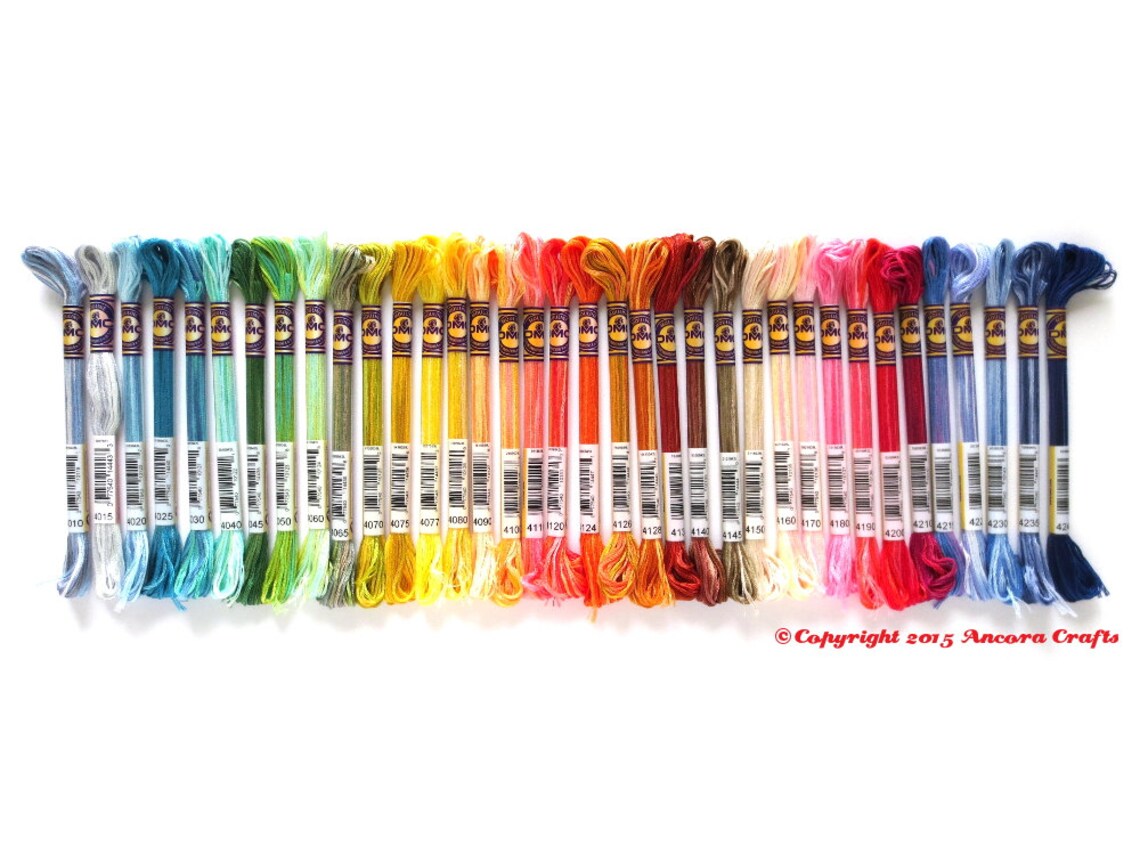 DMC Variegated Embroidery Floss 36 Color Collection - Etsy