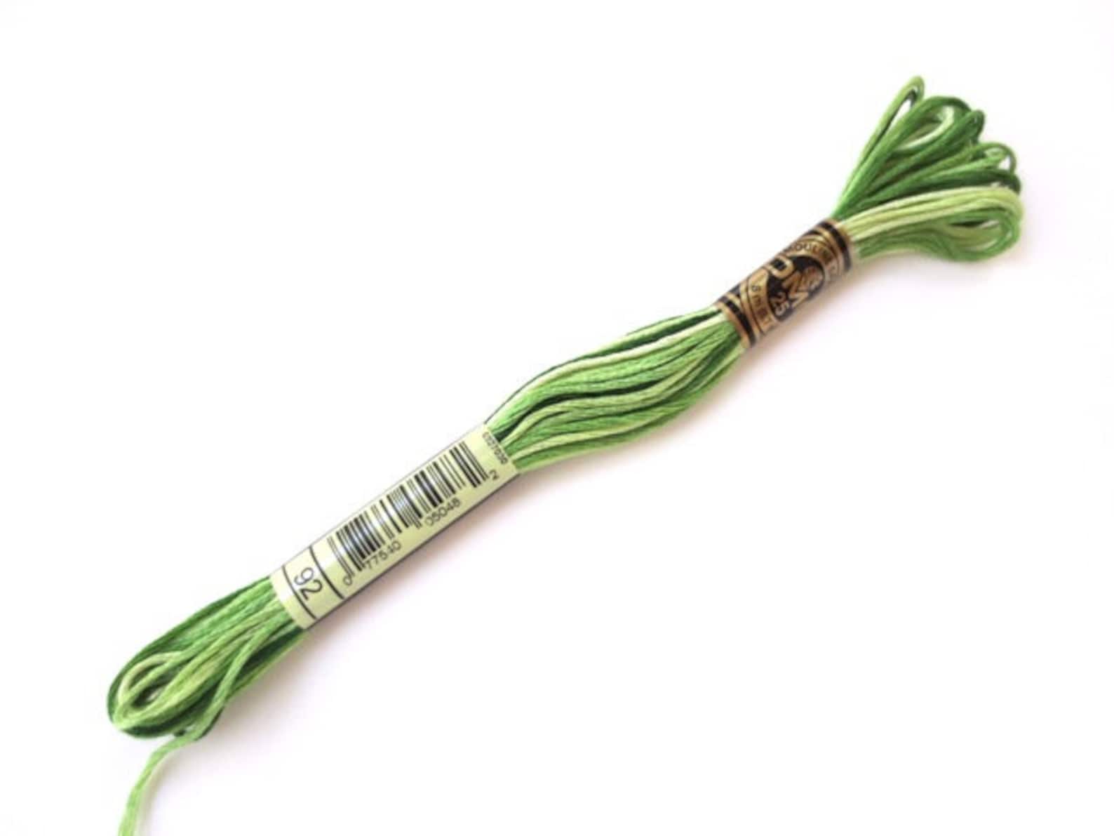DMC 92 Variegated Embroidery Floss Green Shaded Ombre - Etsy