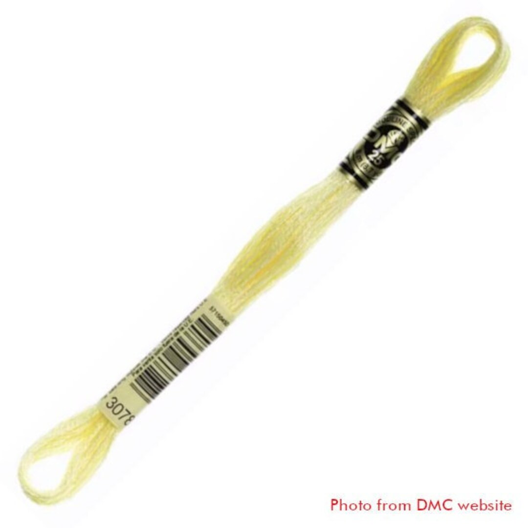 DMC 3078 Floss - 6 Strand Embroidery Floss - Very Light Golden Yellow - Etsy