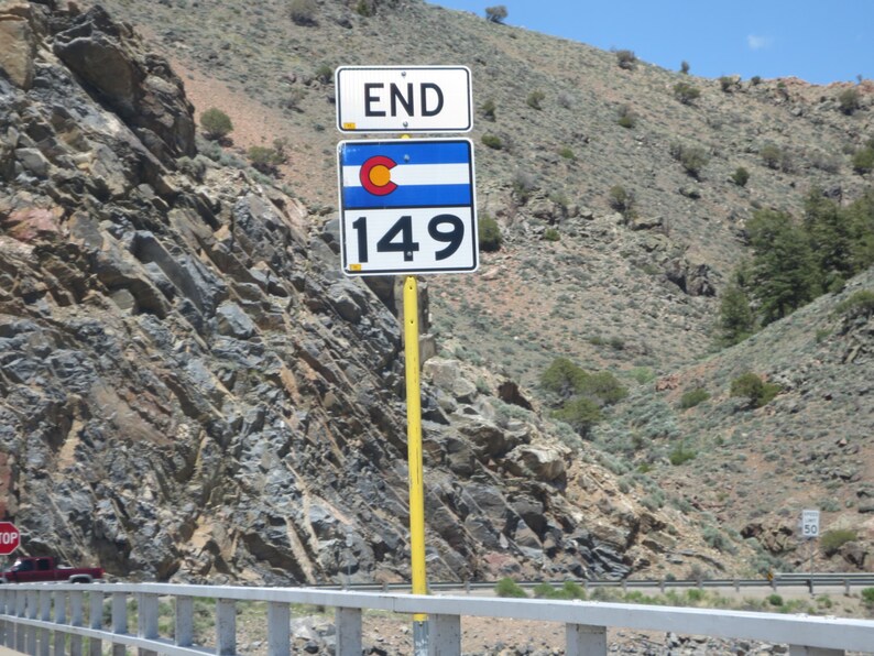 Colorado Cross Stitch Pattern - Highway Road Sign PDF - Etsy