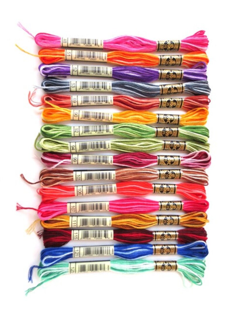 DMC 115 Variegated Embroidery Floss Garnet Shaded Ombre | Etsy