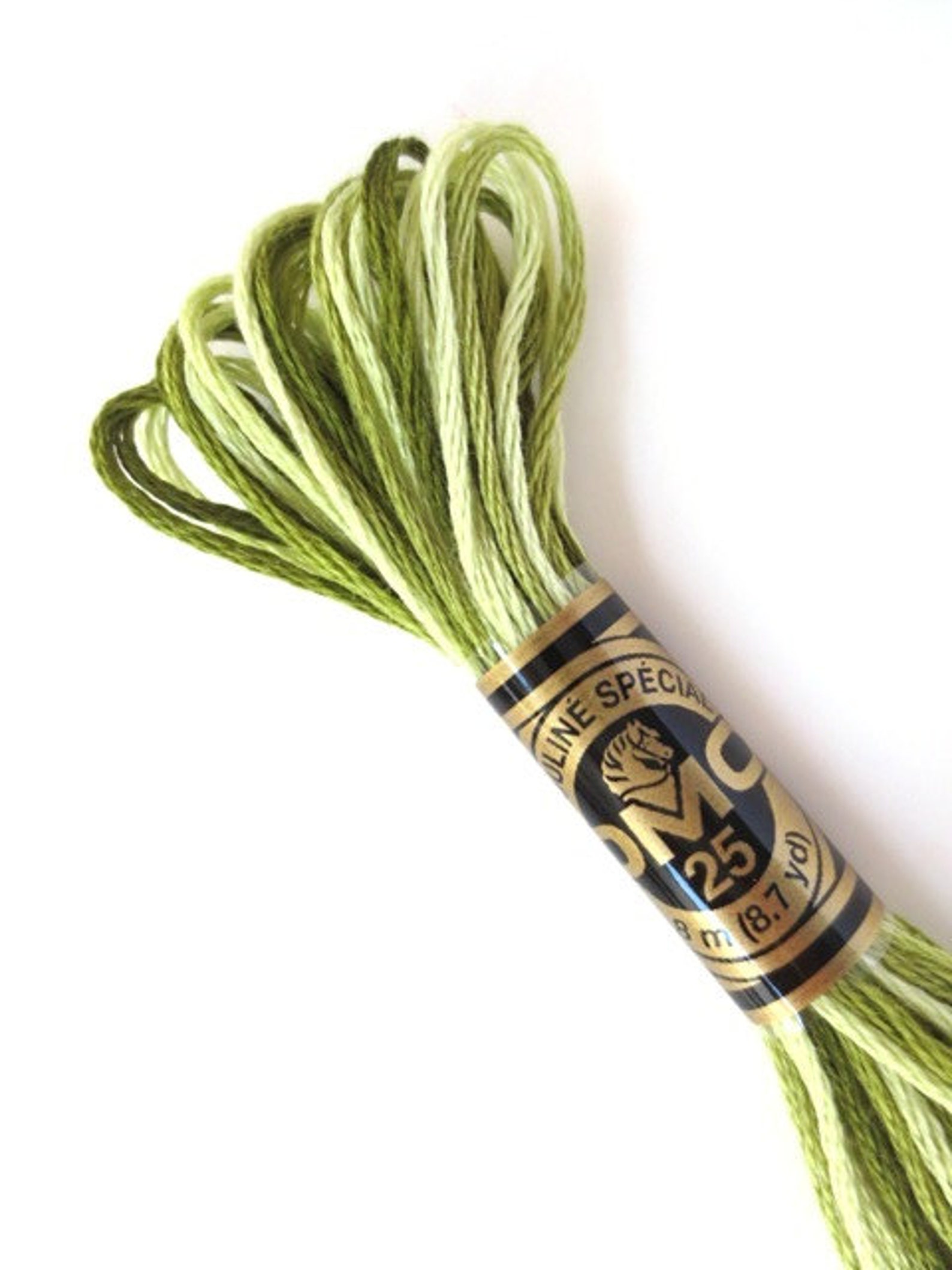 DMC 94 Variegated Embroidery Floss Khaki Green Shaded Ombre | Etsy