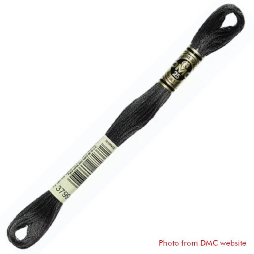 DMC 3799 Floss - 6 Strand Embroidery Floss - Very Dark Pewter Gray - Etsy