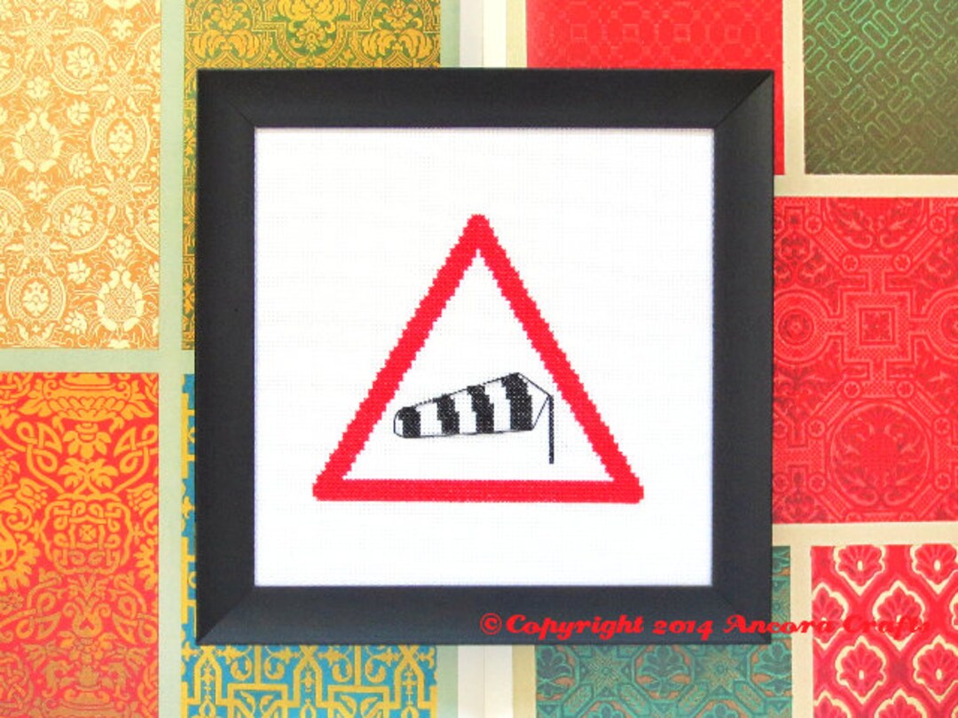 High Wind Road Sign Cross Stitch Pattern PDF - Etsy