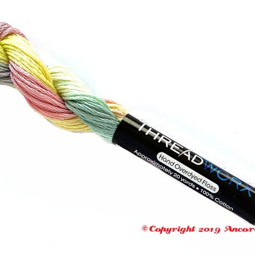 Threadworx 1154 Variegated Rainbow Embroidery Floss - Etsy