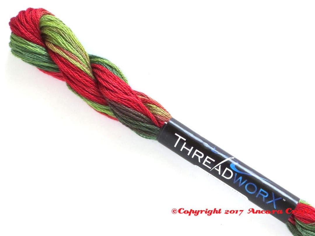 Threadworx 1085 Variegated Embroidery Floss Christmas Time - Etsy