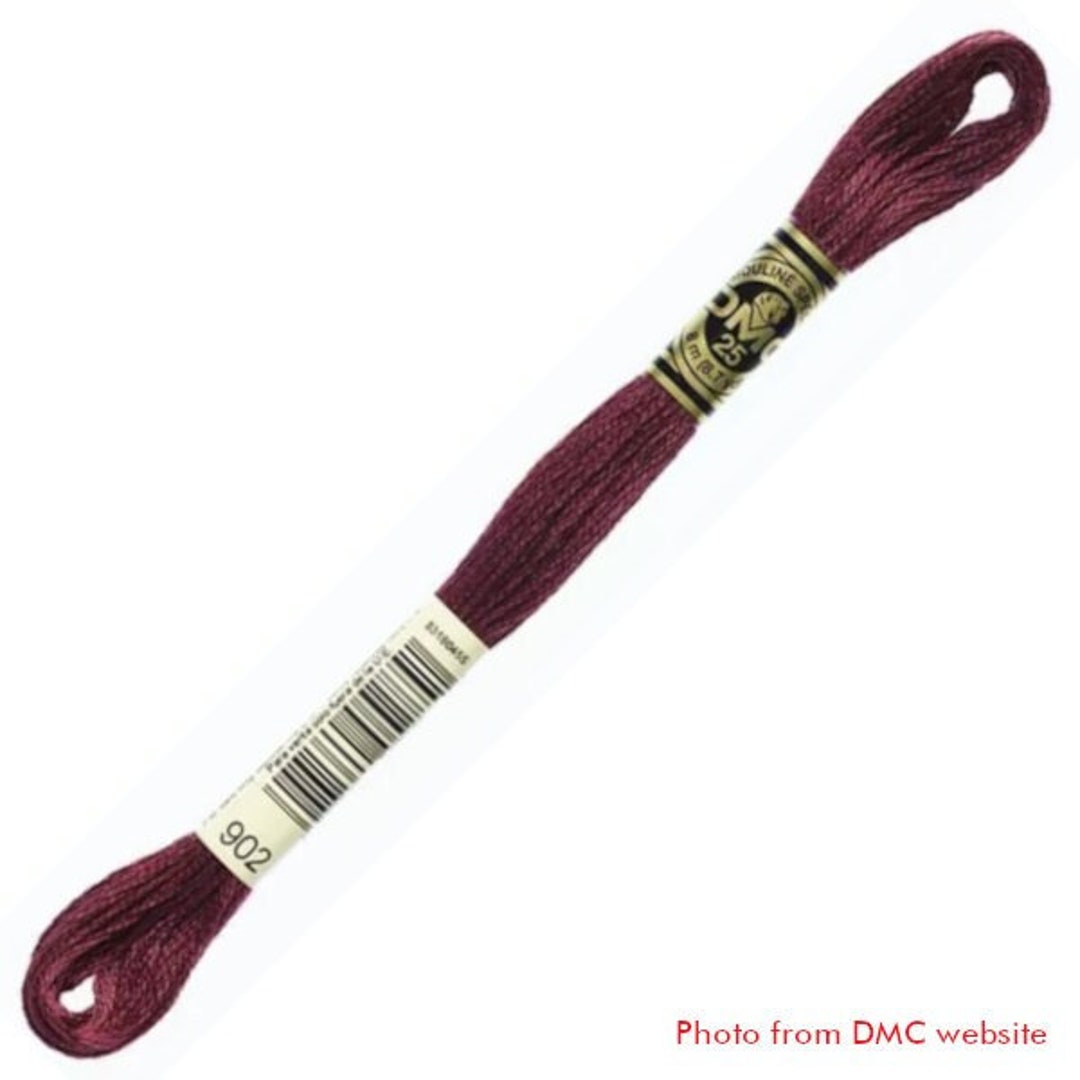 DMC 902 Floss - 6 Strand Embroidery Floss - Very Dark Garnet - Etsy