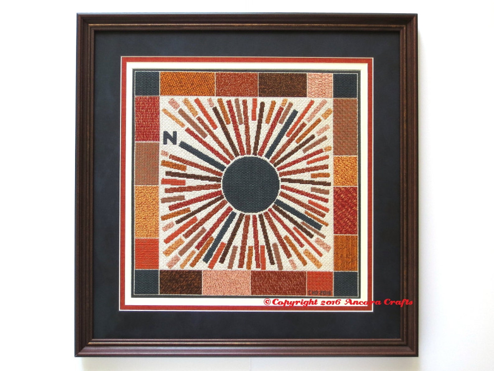 Compass Rose Needlepoint Cross Stitch Pattern Cuq En Terrasses - Etsy