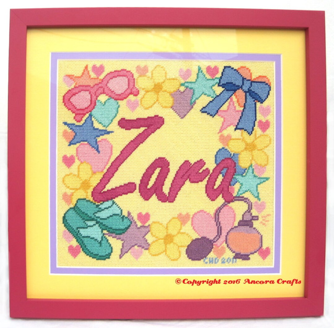 Girly Girl Cross Stitch Pattern and Needlepoint Pattern PDF - Etsy