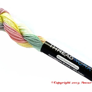 Threadworx Spring Collection - 10 Colors Variegated Embroidery Floss ...